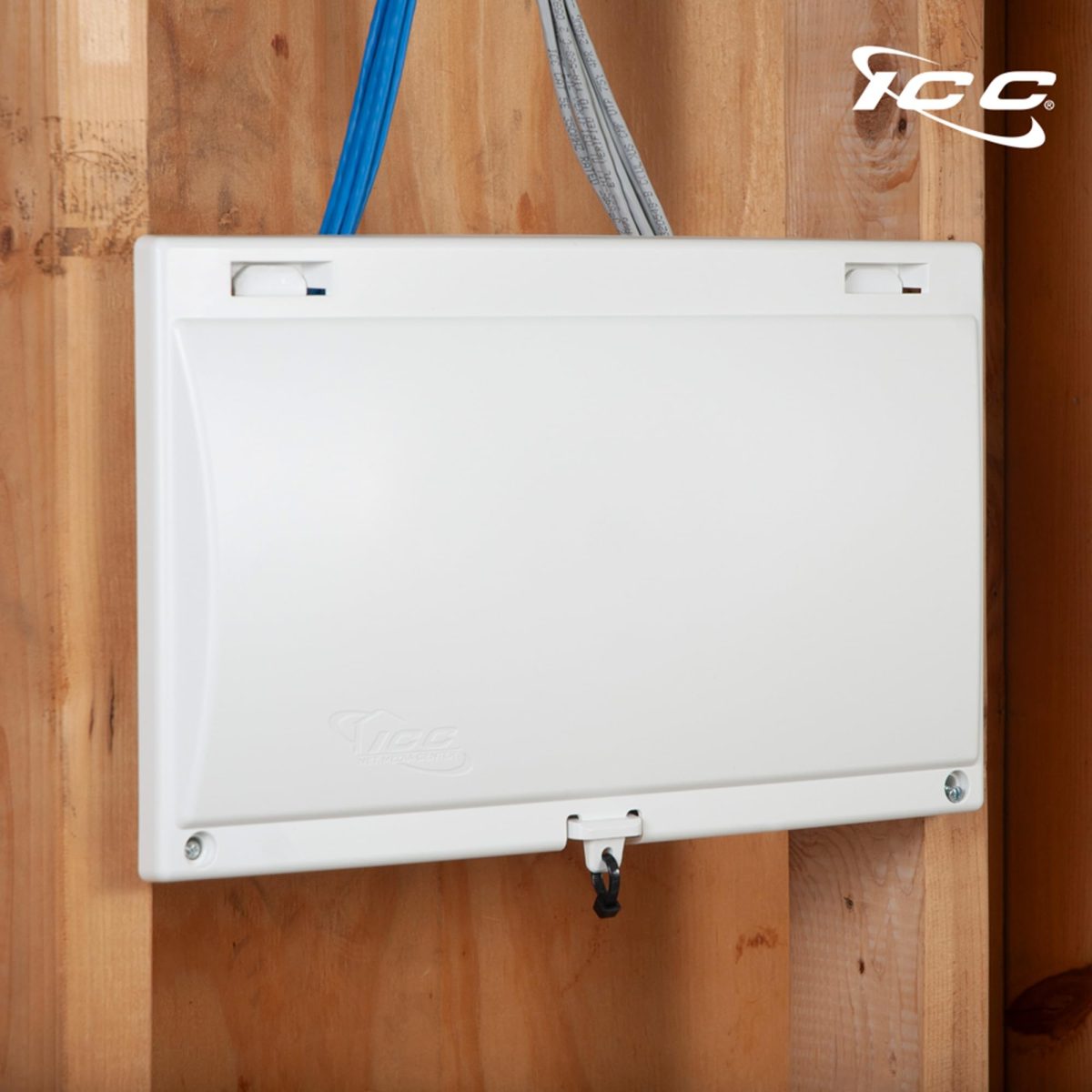 ICC 8” Plastic Structured Wiring Enclosure with Cover, Media Enclosure ...