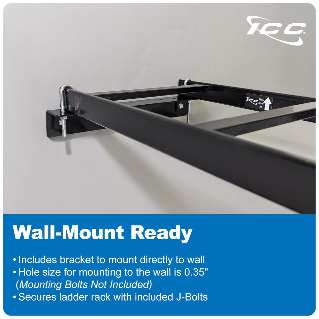 ICC Ladder Rack 5-Foot Cable Runway Network Rack-to-Wall Mount Kit ...
