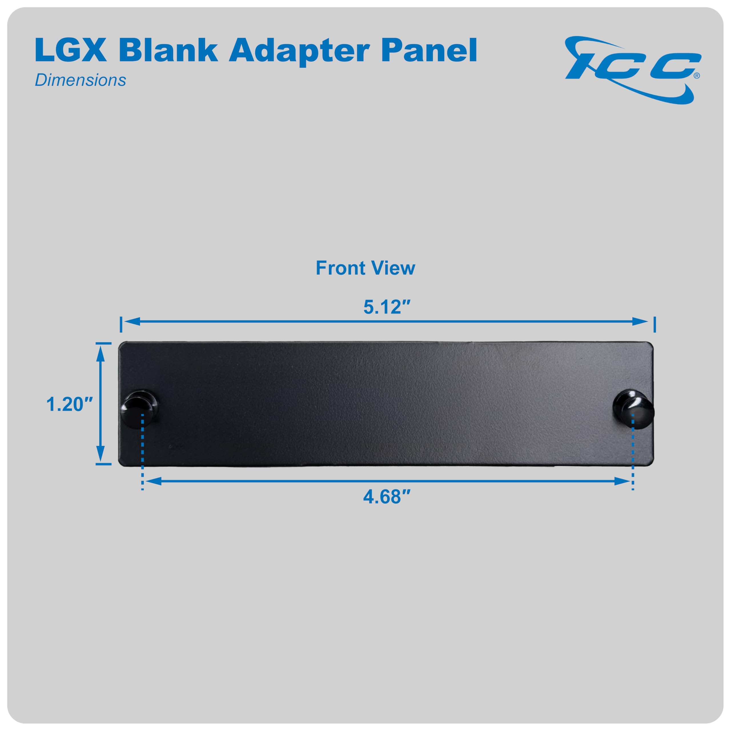 ICC LGX Compatible Blank Panel – Snap-In Filler Plate for Fiber Patch ...