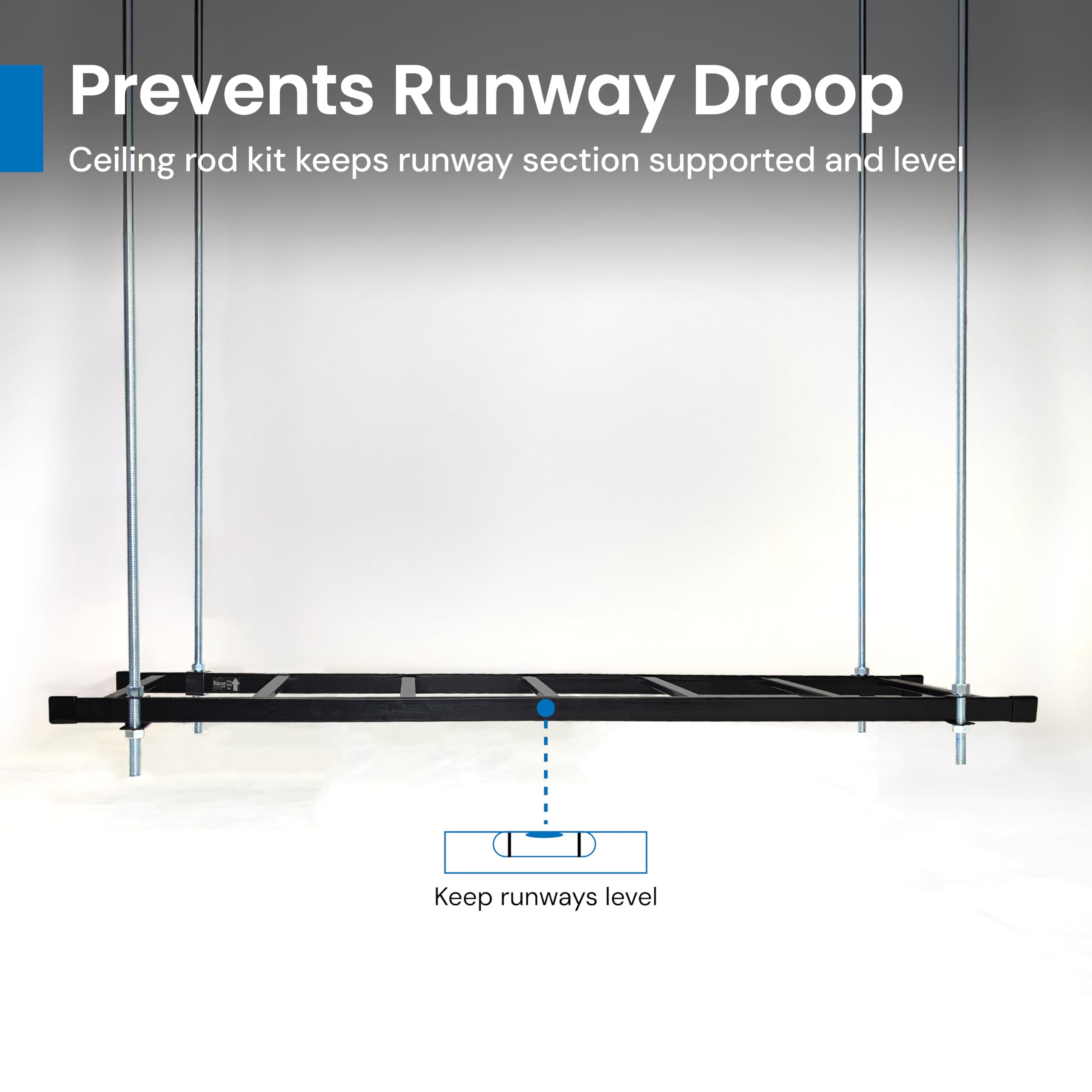 ICC Cable Runway Ceiling Rod Kit, 6-Foot Threaded Steel Rods with ...