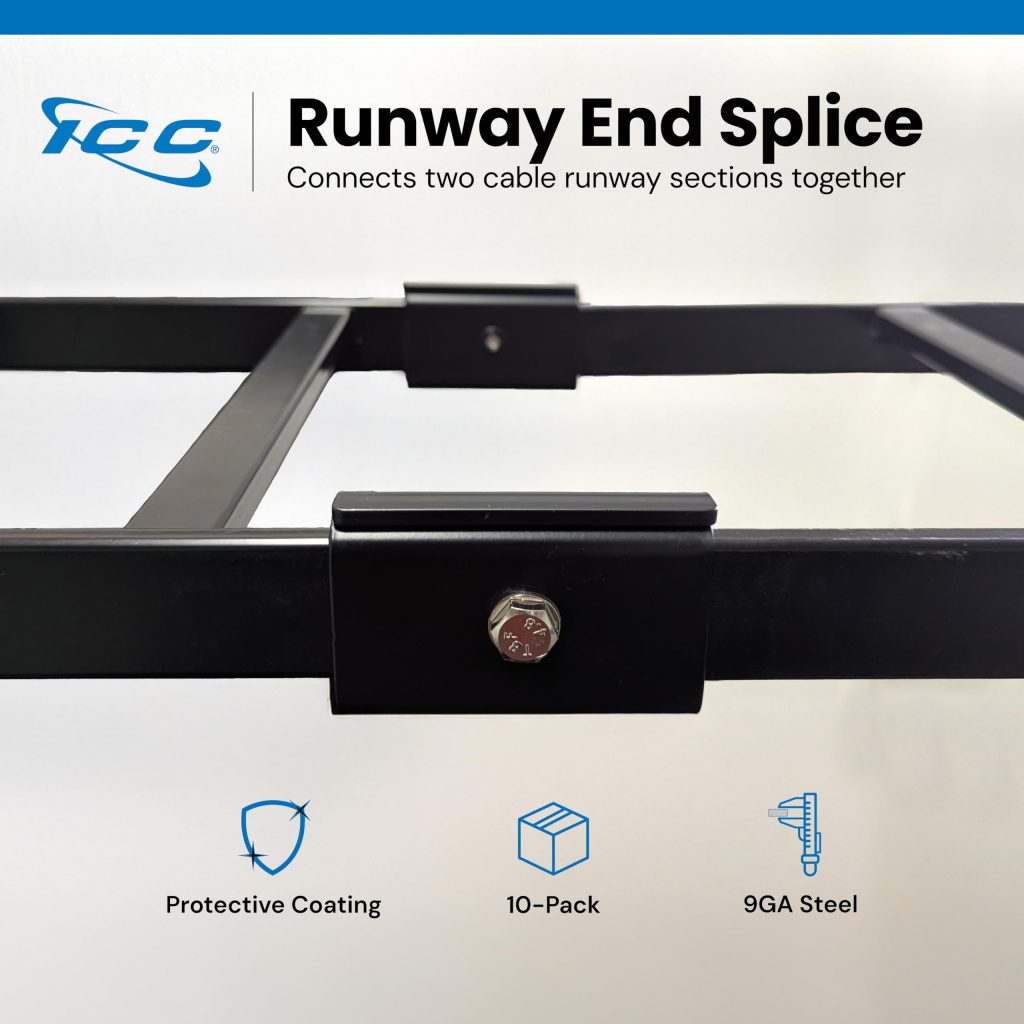 ICC Ladder Rack End Splice Kit – 10-Pack | Steel, Black Powder Coat ...