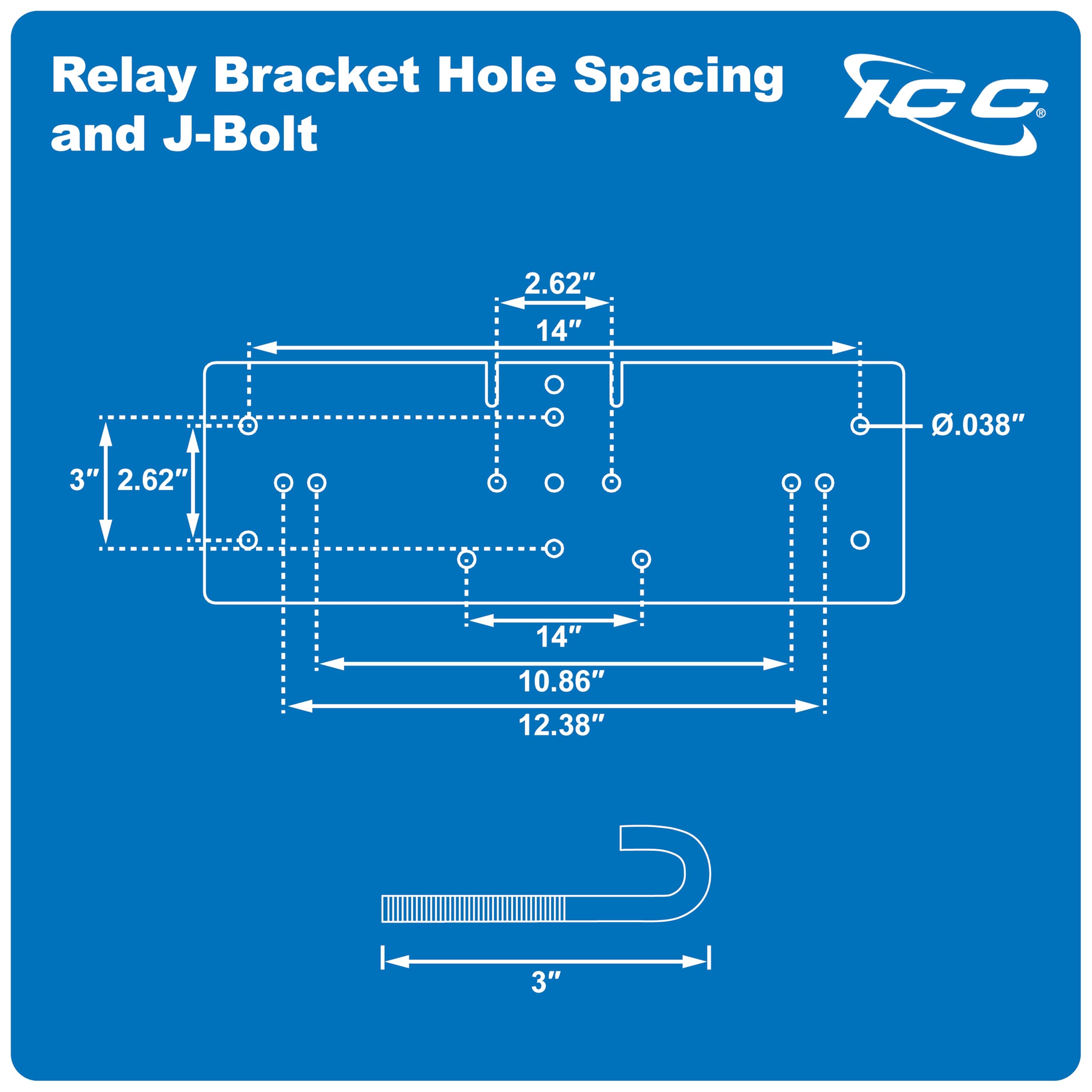 ICC Ladder Rack 5-Foot Cable Runway Network Rack-to-Wall Mount Kit ...