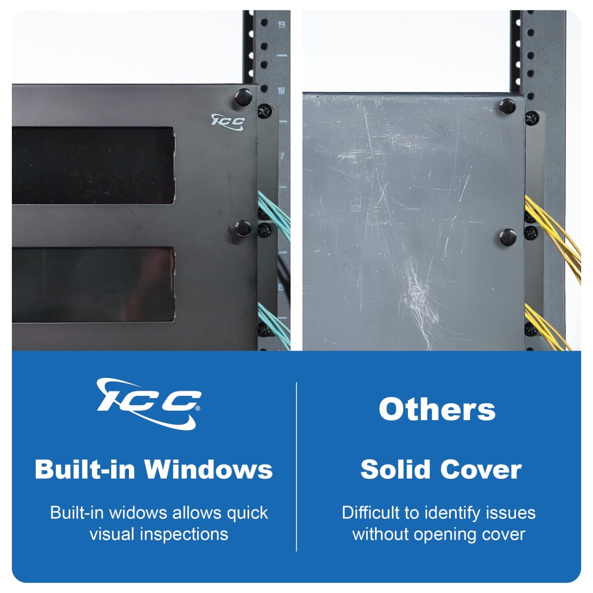 ICC 4U Fiber Optic Rack Mount Enclosure - 12 Slots for LGX Compatible ...