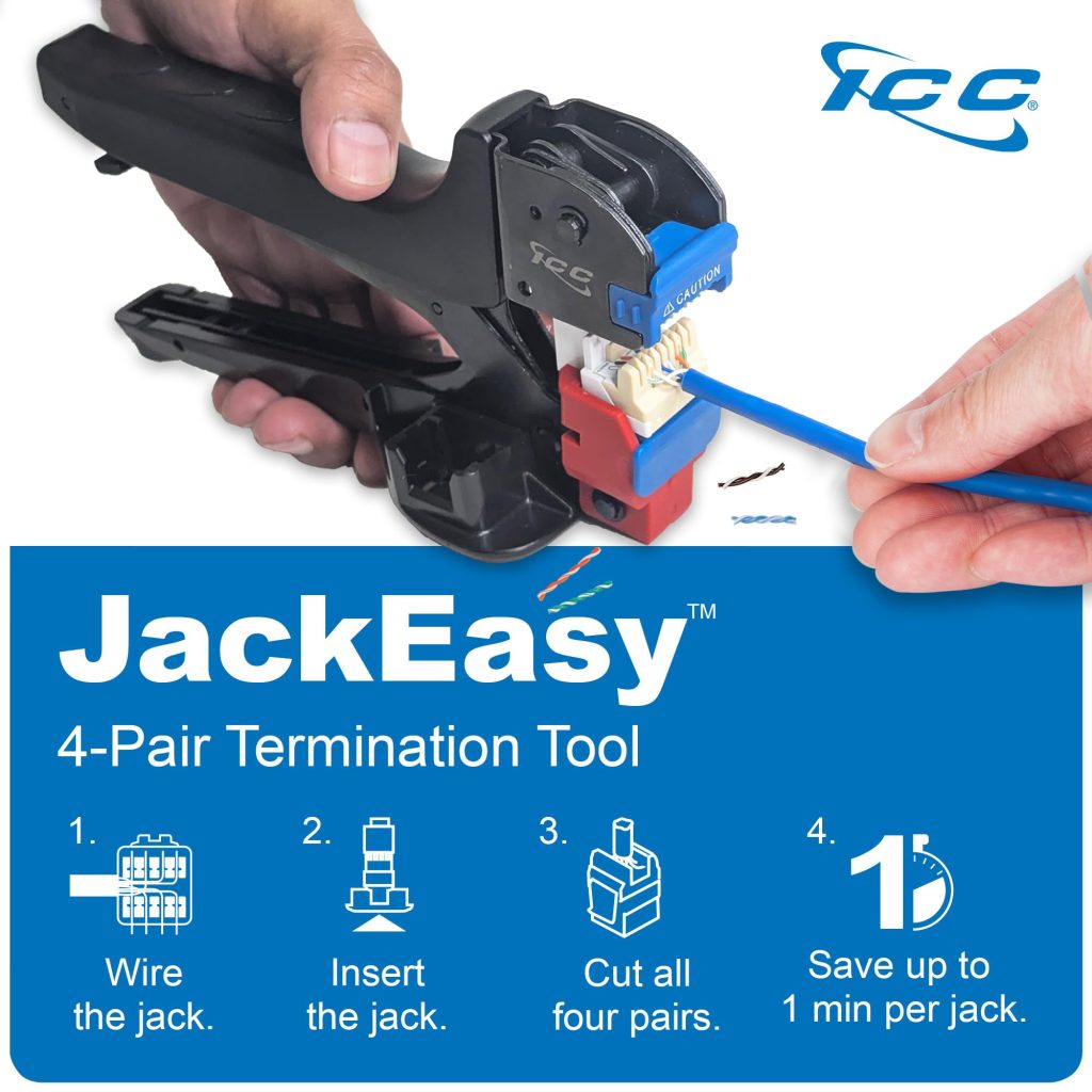 ICC Voice Grade Telephone Keystone Jack with Inline IDC (Easier ...