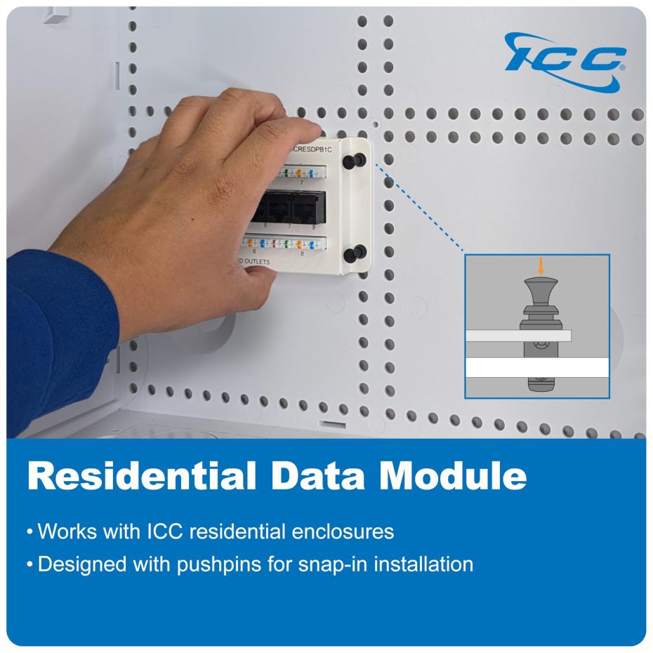 ICC CAT5e Data Module, 8 Ports, UL Listed & PoE++ Rated, Premier Series ...