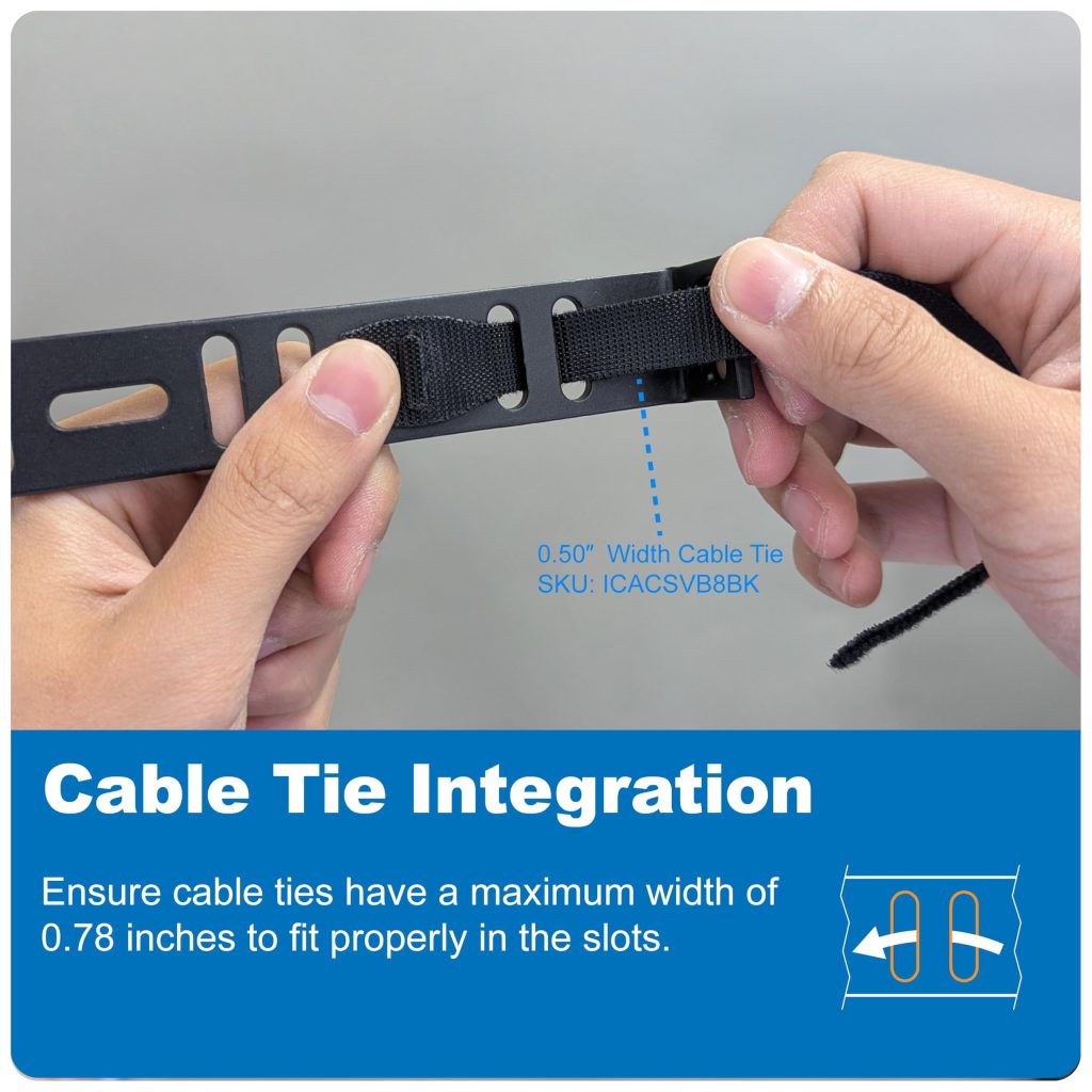 ICC 6” Metal L-Shaped Cable Management Bracket, Vertical/Horizontal ...