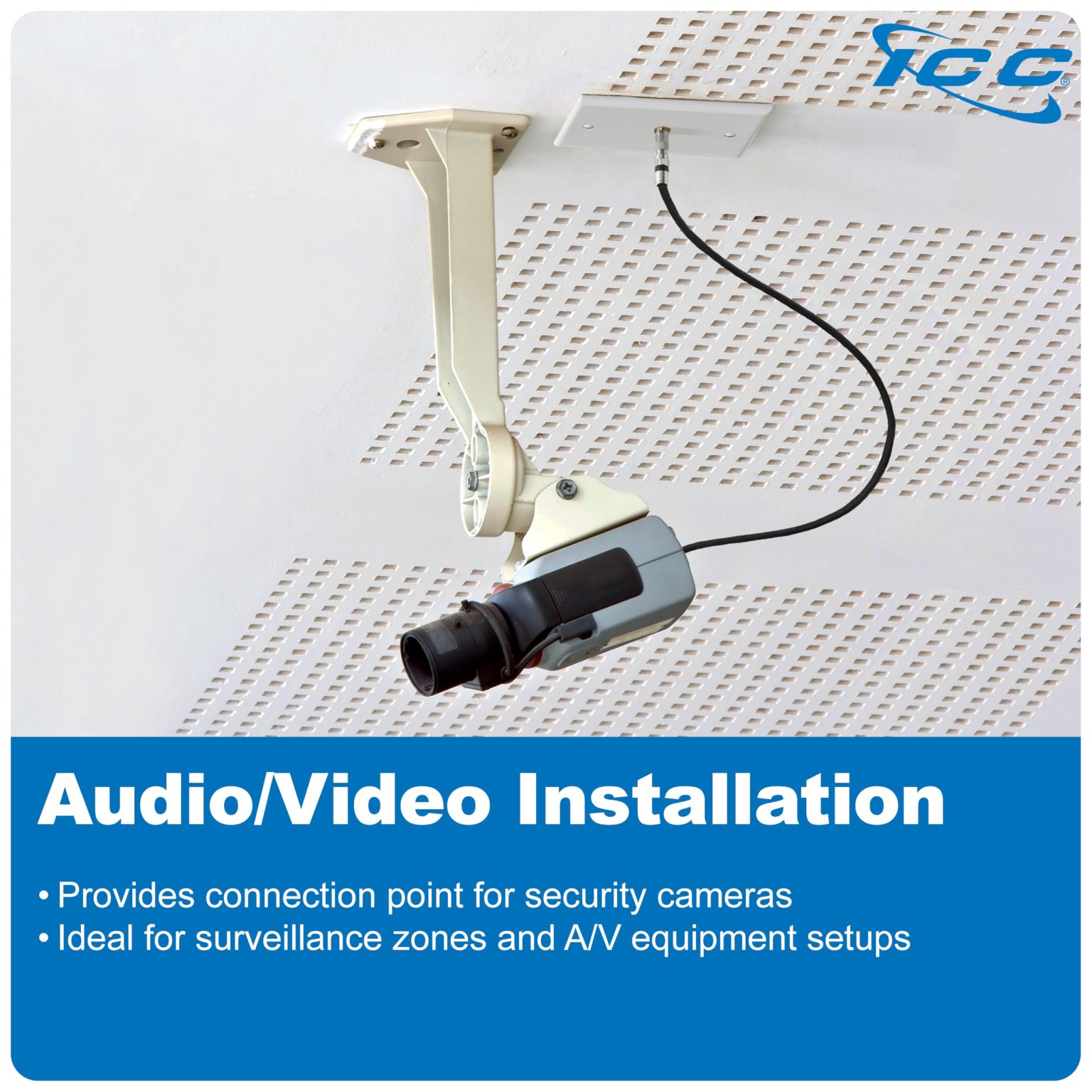 ICC F-Type Coax Wall Plate, Pre-Configured Faceplate with Gold-Plated ...