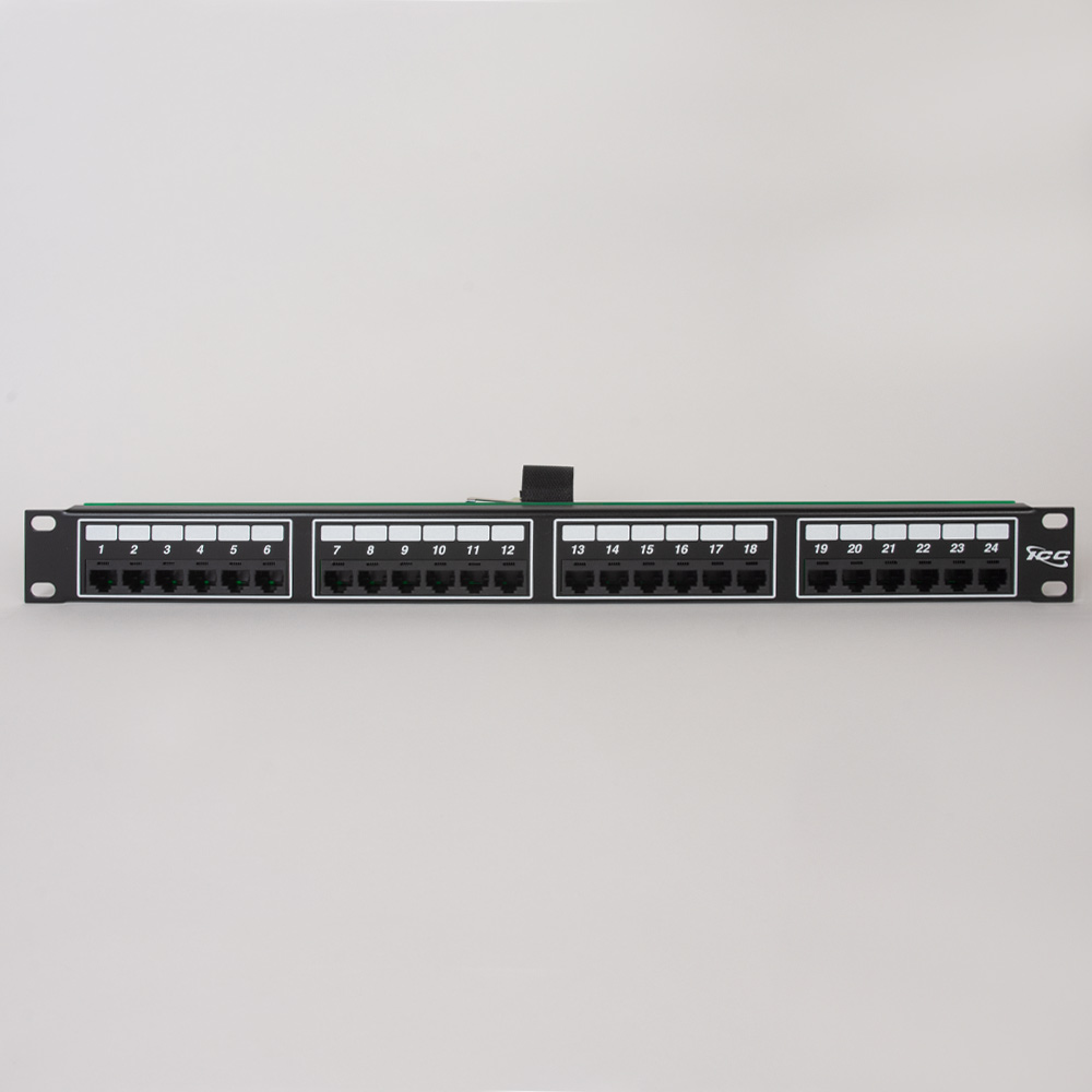 ICC Voice 8P2C Telco Patch Panel with 24 Ports, Rear Female Telco/Amphenol Connector, 1 RMS, 19 ...