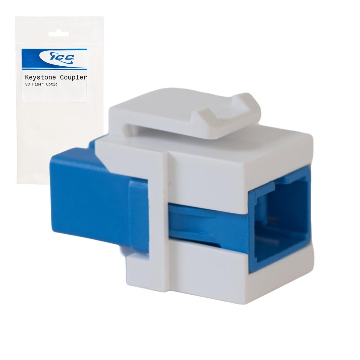ICC SC to SC Fiber Optic Keystone Coupler, Simplex, Zirconia Ceramic ...