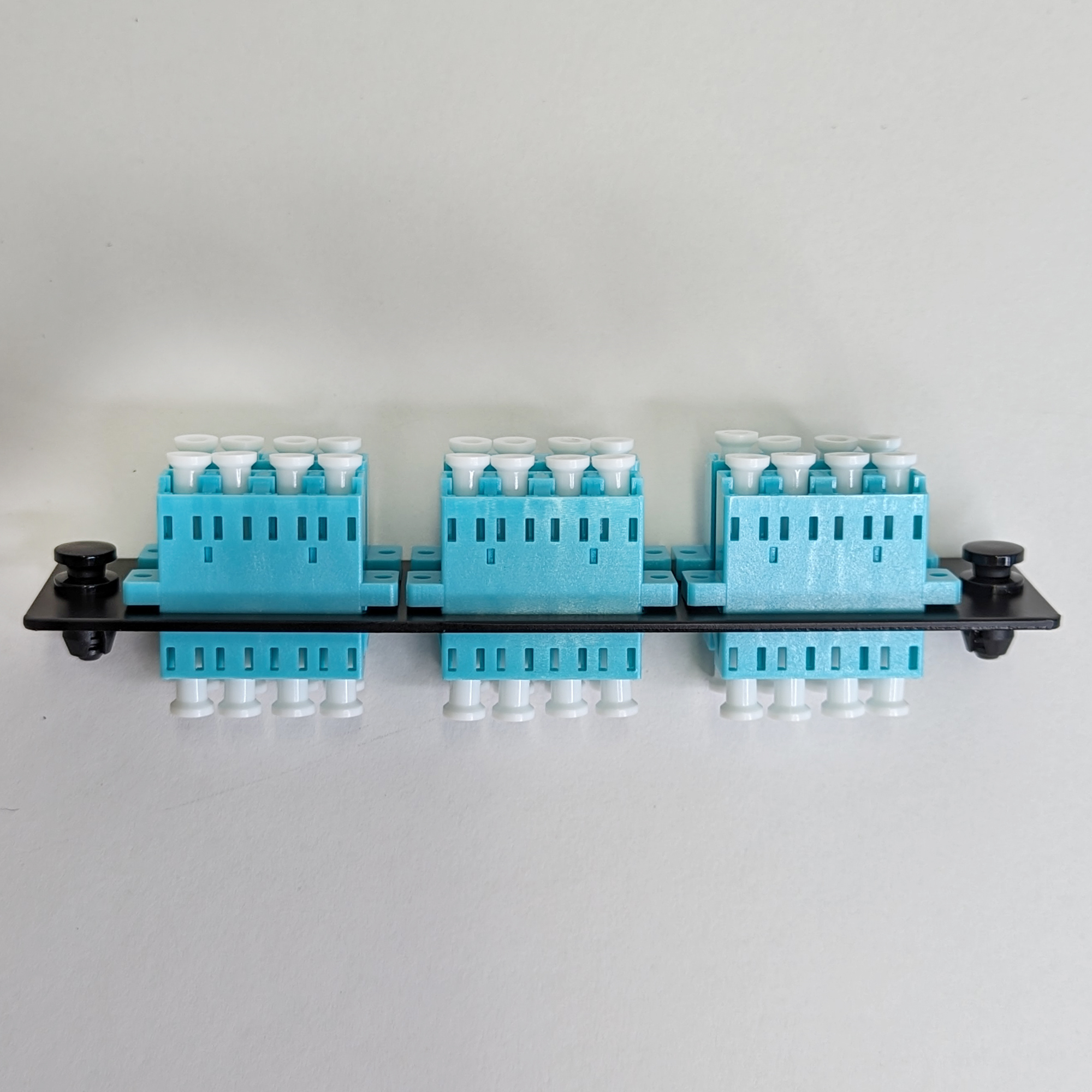 Classic LC-LC Fiber Optic LGX Compatible Adapter Panel with Aqua ...