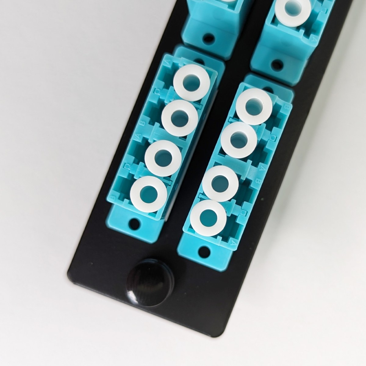 Classic LC-LC Fiber Optic LGX Compatible Adapter Panel with Aqua ...