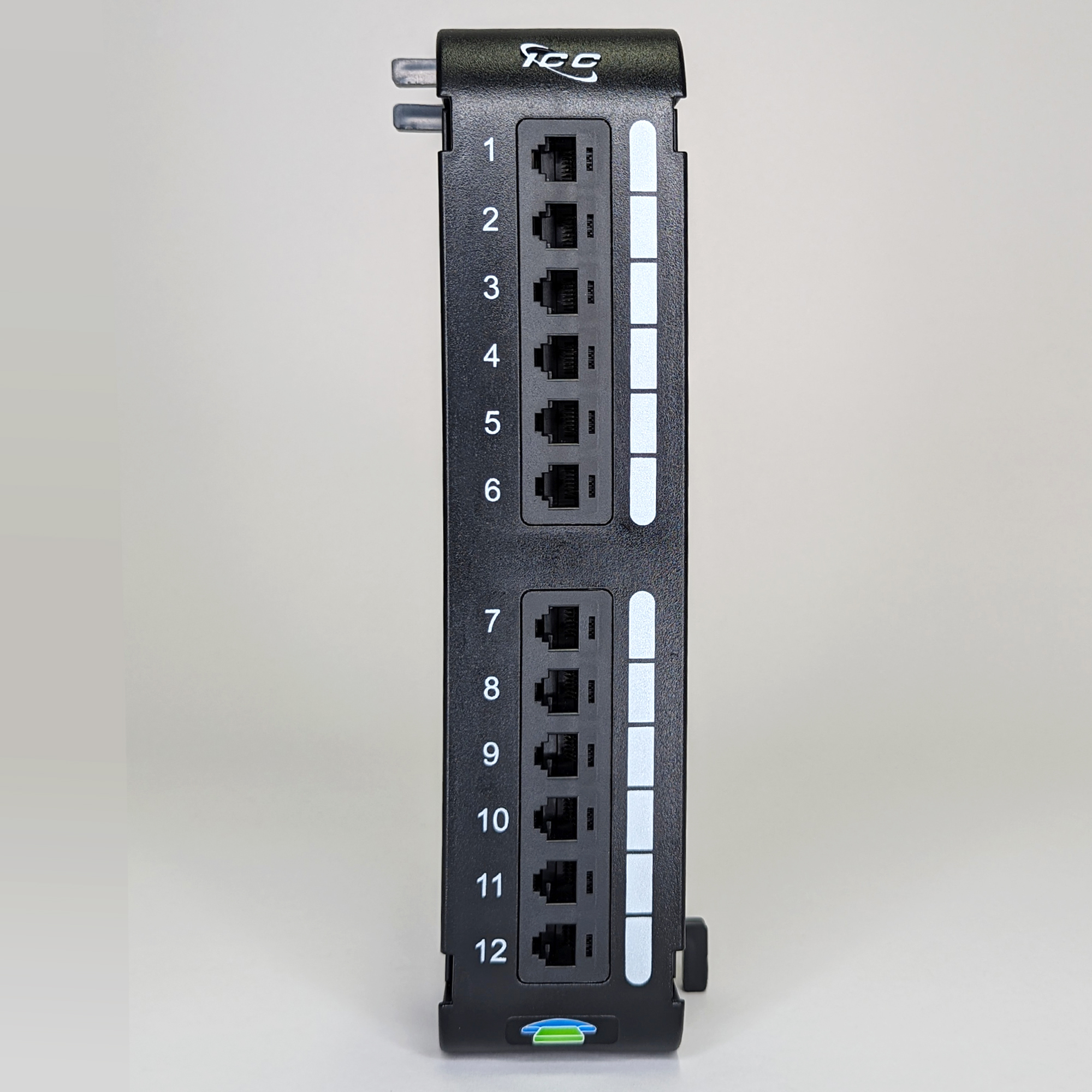 Voice 6P6C USOC Patch Panel with 12 Ports - ICC