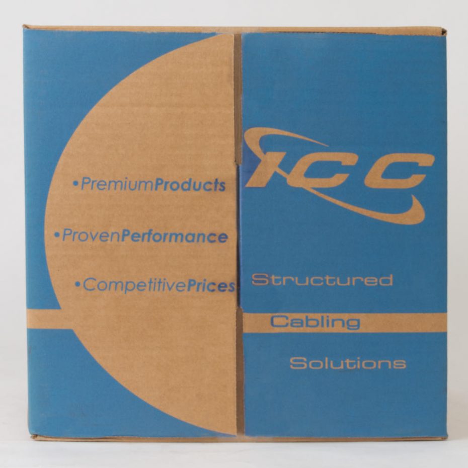 ICC Cat5e CMP Plenum 1000ft UTP 24AWG Solid Pure Copper, True Plenum ...