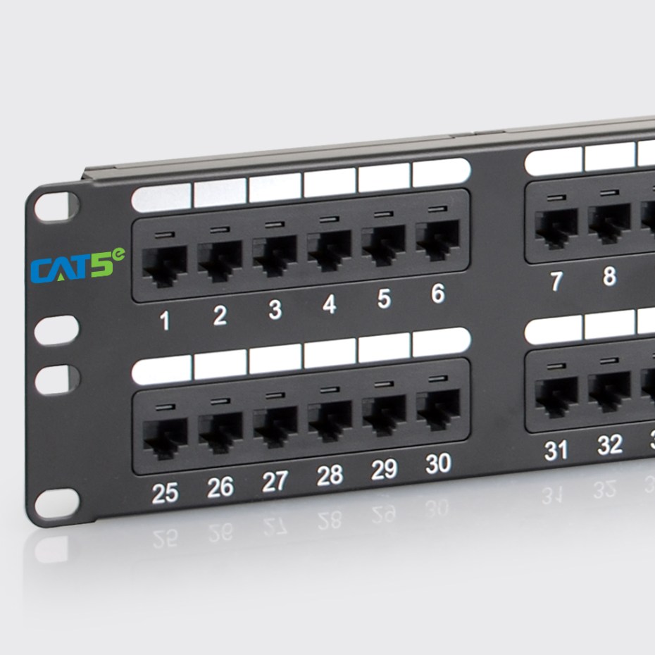 CAT5e Patch Panel with 48 Ports and 2 RMS - ICC