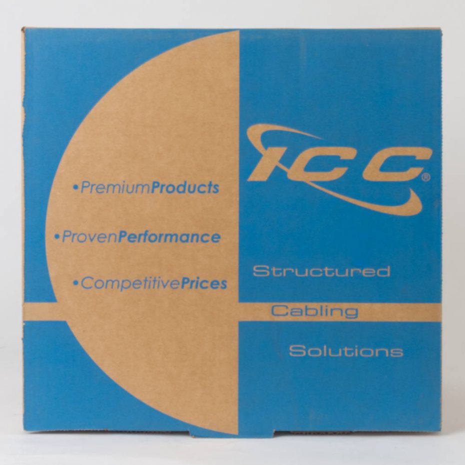 ICC Cat6 CMP Plenum 1000ft UTP 23AWG Solid Pure Copper, True Plenum ...