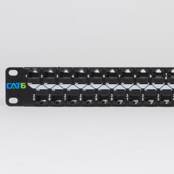 CAT6 Feed-Through Patch Panel with 48 Ports and 1 RMS - ICC