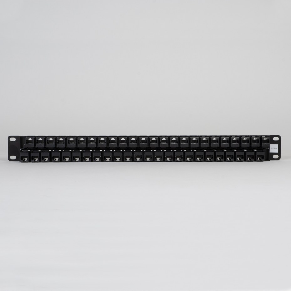 CAT6 Feed-Through Patch Panel with 48 Ports and 1 RMS - ICC