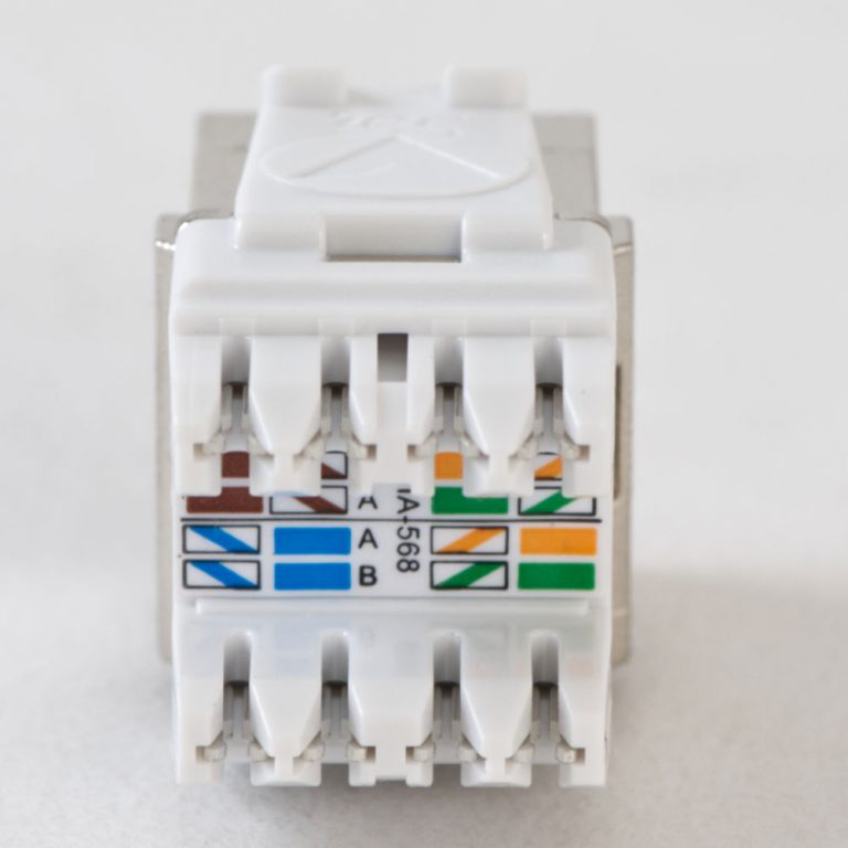 ICC Shielded FTP CAT6A Keystone Jack with Slim Profile 180 Degree Punch ...