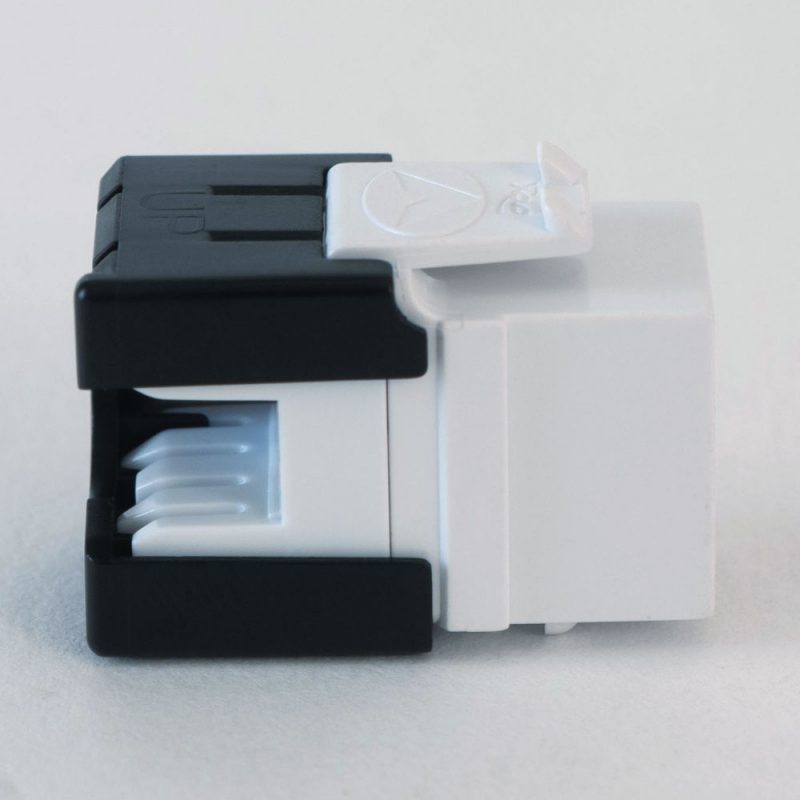 ICC CAT6A Keystone Jack with Slim Profile 180 Degree Punch Down, 10Gbps ...