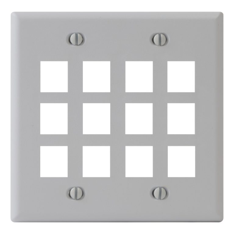 ICC 1-Port Keystone Wall Plate, UL Listed, Durable ABS Plastic, Single ...