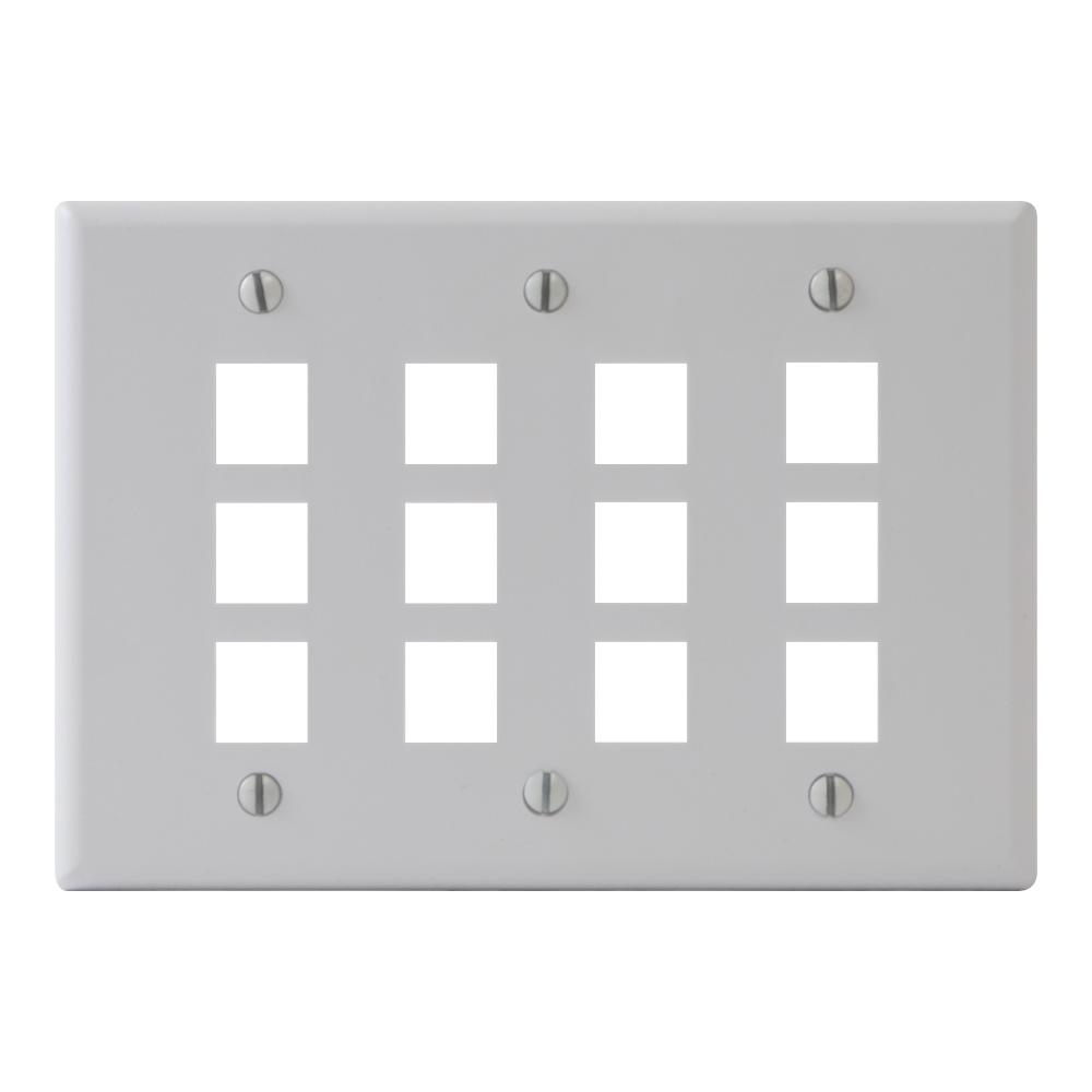 Classic Faceplate with 12 Ports for EZ®/HD Style in Triple Gang - ICC