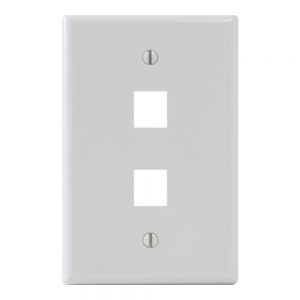 Classic Oversized Faceplate with 2 Ports in Single Gang - ICC
