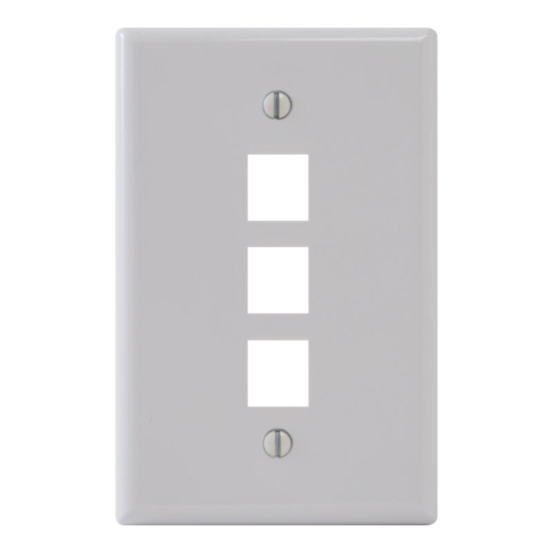 Classic Oversized Faceplate with 3 Ports in Single Gang - ICC