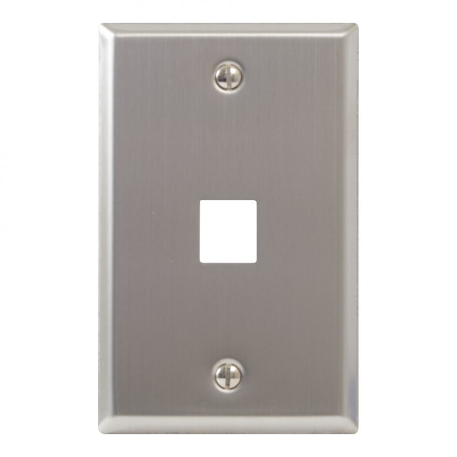 Classic Stainless Steel Faceplate with 1 Port for EZ®/HD Style in ...