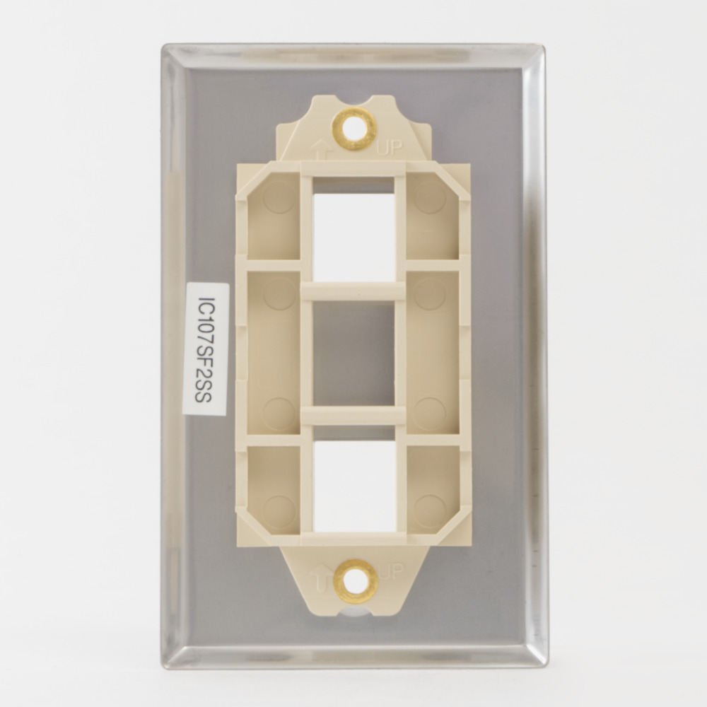 Classic Stainless Steel Faceplate with 2 Ports for EZ®/HD Style in ...