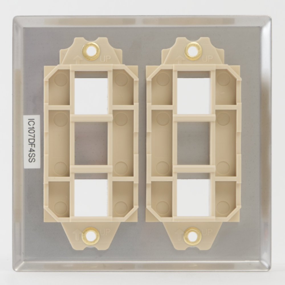 Classic Stainless Steel Faceplate with 4 Ports for EZ®/HD Style in ...