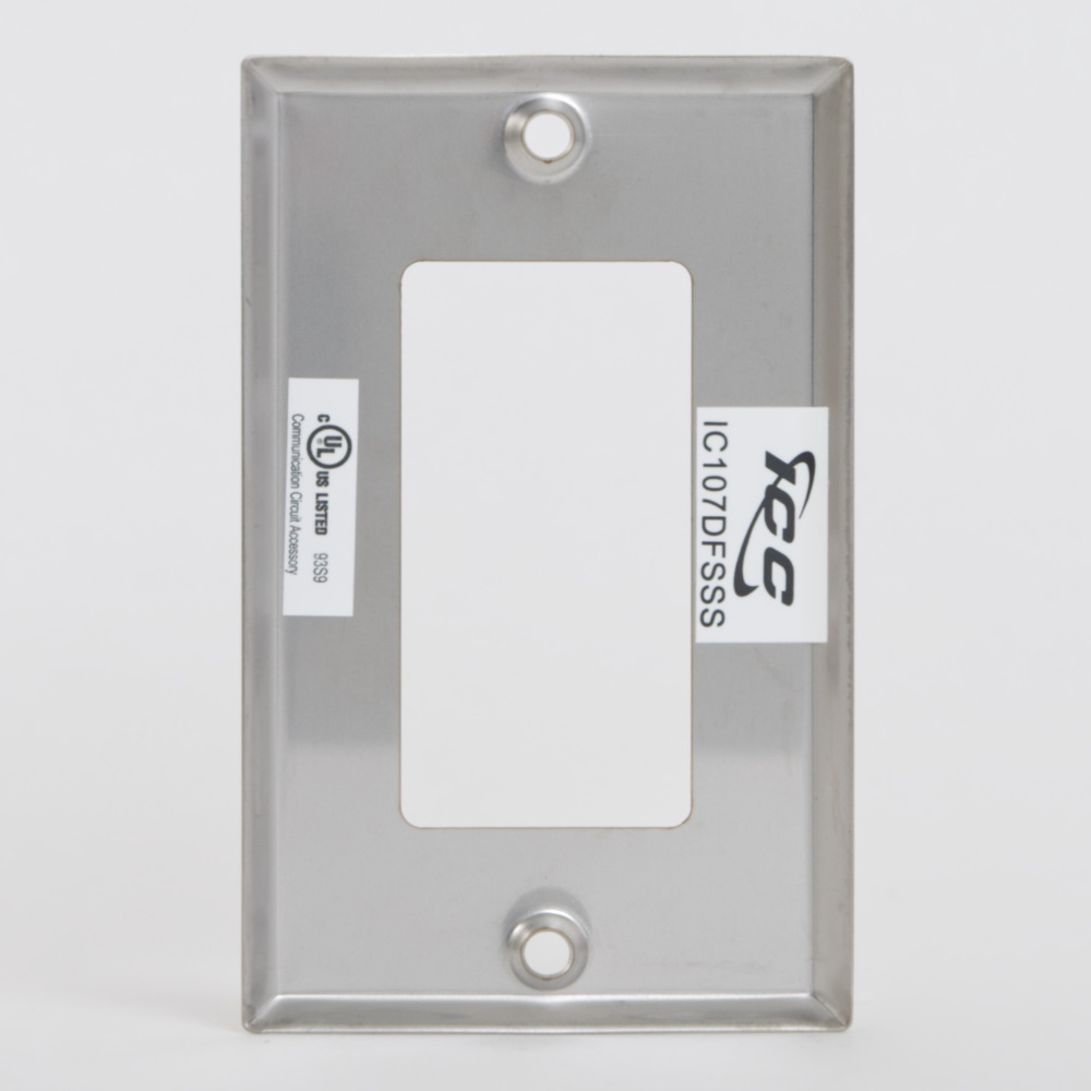 Decorex Stainless Steel Faceplate with 1 Insert Space in Single Gang - ICC