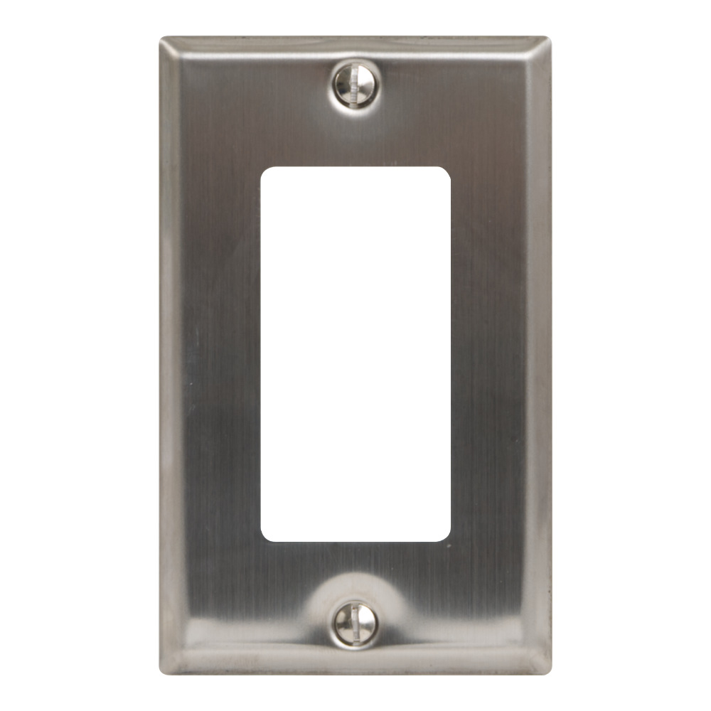 Decorex Stainless Steel Faceplate with 1 Insert Space in Single Gang - ICC