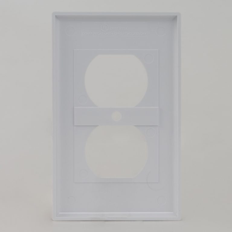 ICC Duplex Receptacle Outlet Wall Plate, Single Gang, Gloss White, UL ...