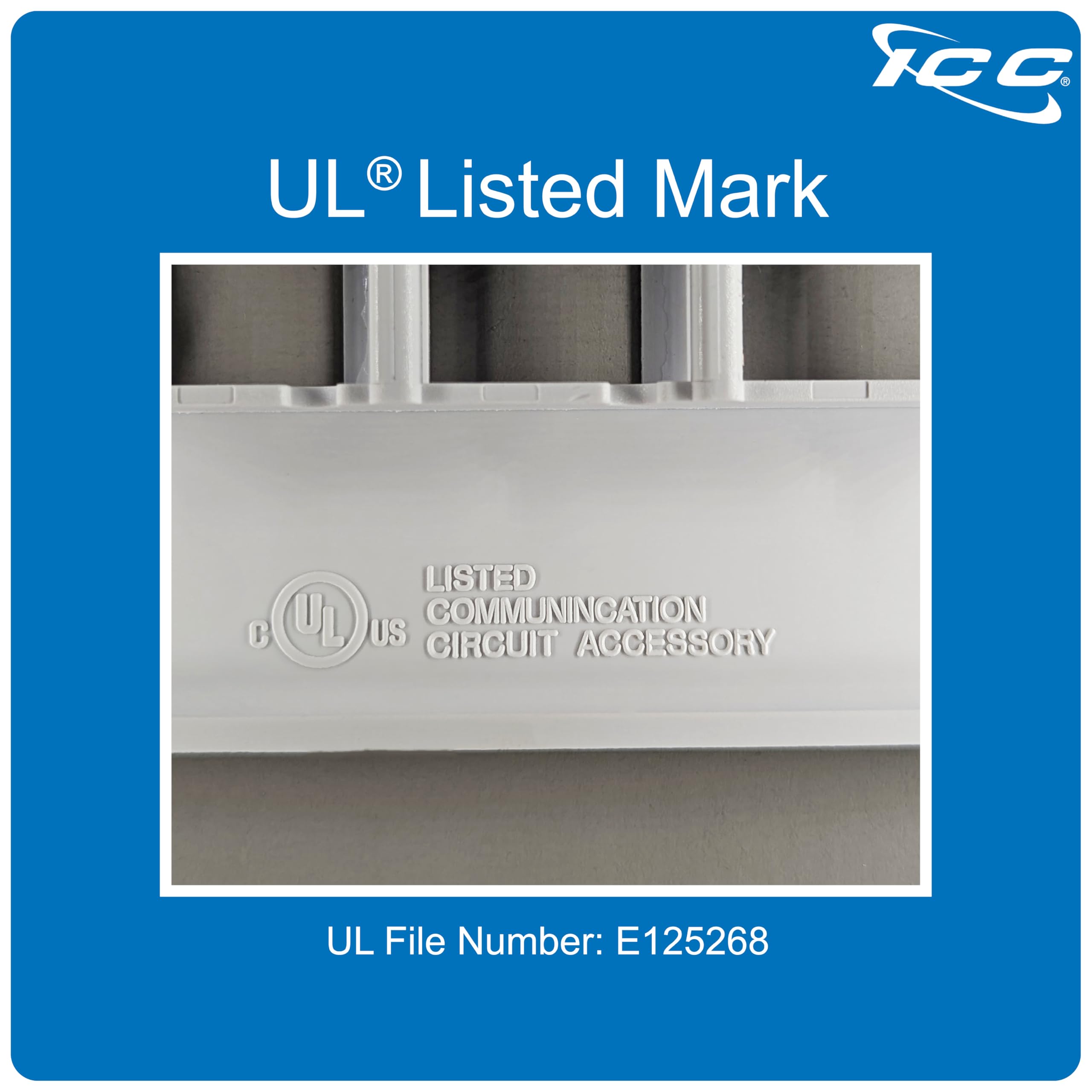 ICC 12-Port Keystone Wall Plate (1 Pack), UL Listed, Durable ABS ...