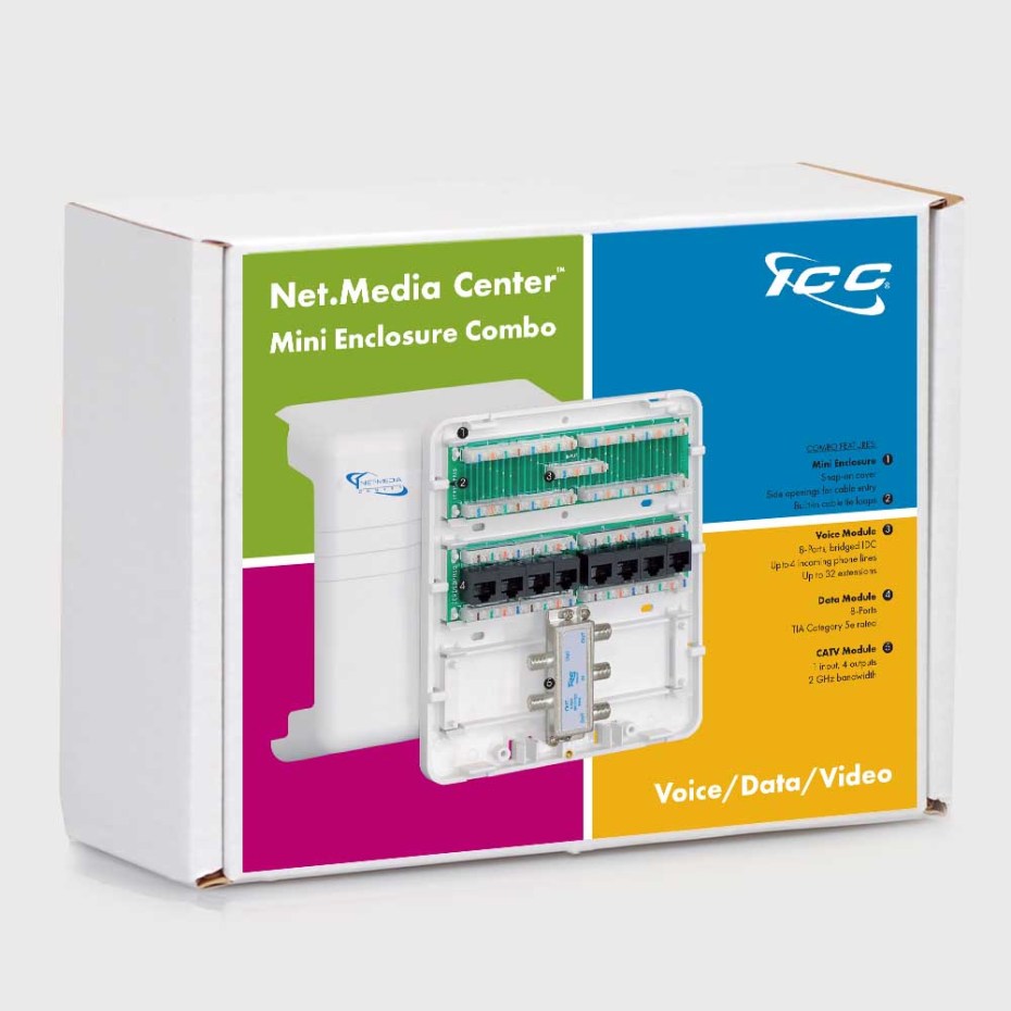 Mini Wiring Enclosure Voice, Data, and Video Combo with Cover (Model K ...