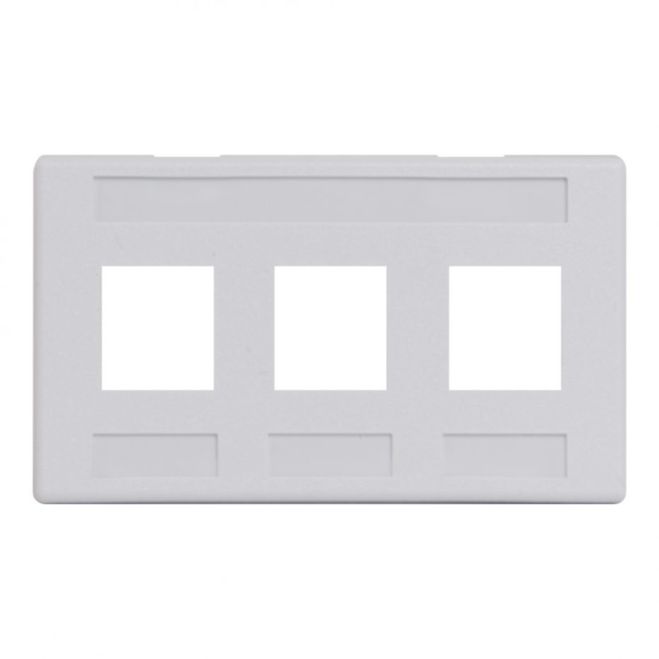 Modular Furniture Faceplate with 3 Ports for EZ®/HD Style - ICC
