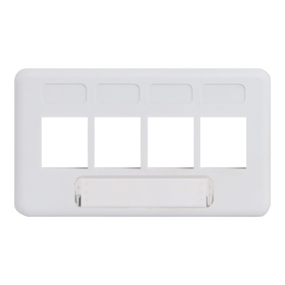 Modular Furniture Faceplate with 4 Ports for HD Style in TIA Size - ICC