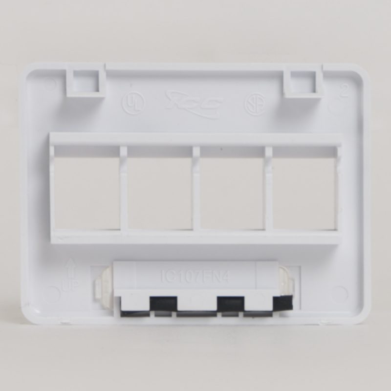 ICC 4-Port Modular Furniture Faceplate with NEMA Opening (1 Pack ...