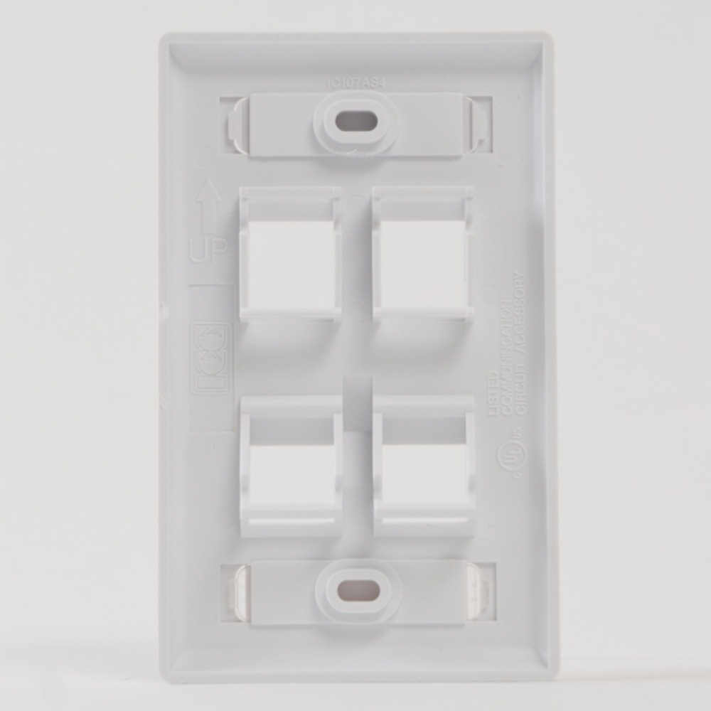 Angled Station ID Faceplate with 2 Flat and 2 Angled Ports for EZ®/HD ...