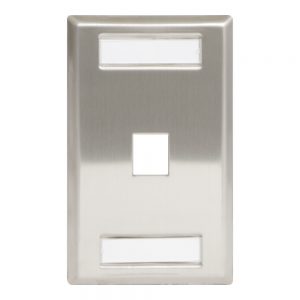 Telephone Stainless Steel Faceplate with 1 Port for EZ®/HD Style and ...