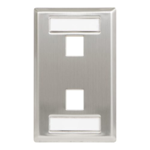 Station ID Stainless Steel Faceplate with 2 Ports for EZ®/HD Style in ...