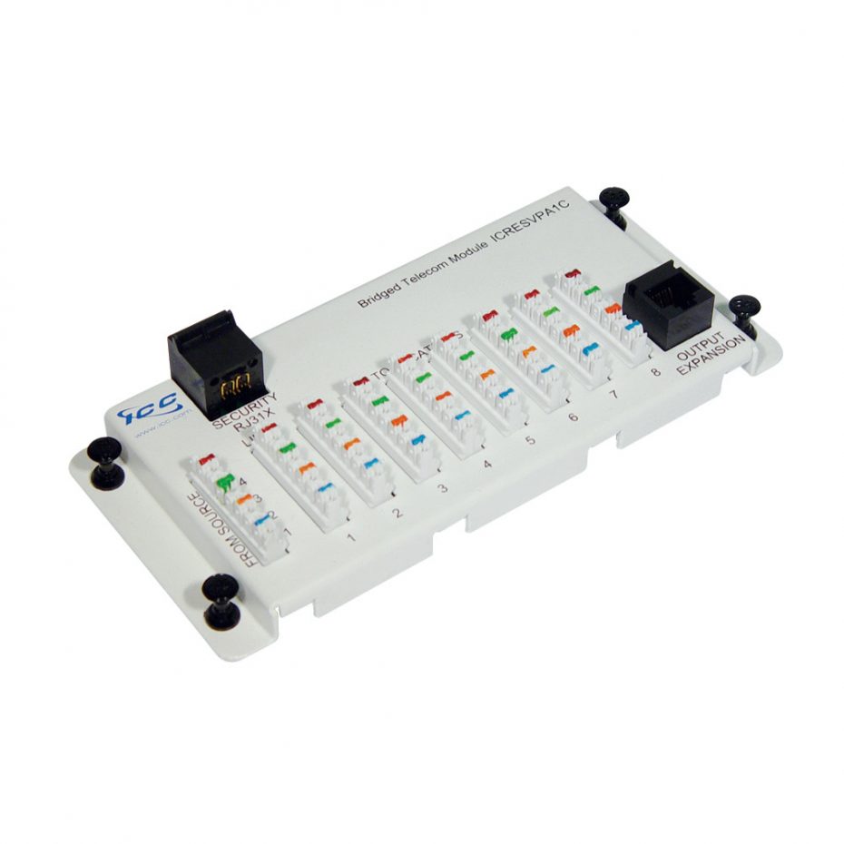 Telephone Expansion Module with Steel Bracket in RJ-31X and 8 Ports - ICC