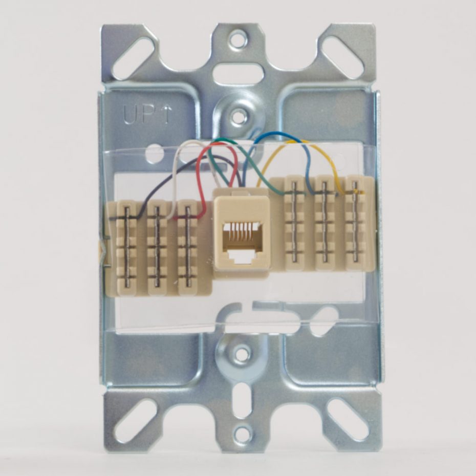 ICC RJ-12 Telephone Wall Plate, 6P6C Voice Jack with 110 IDC, Stainless ...