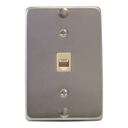 Telephone Faceplate Stainless Steel in 6P6C - ICC