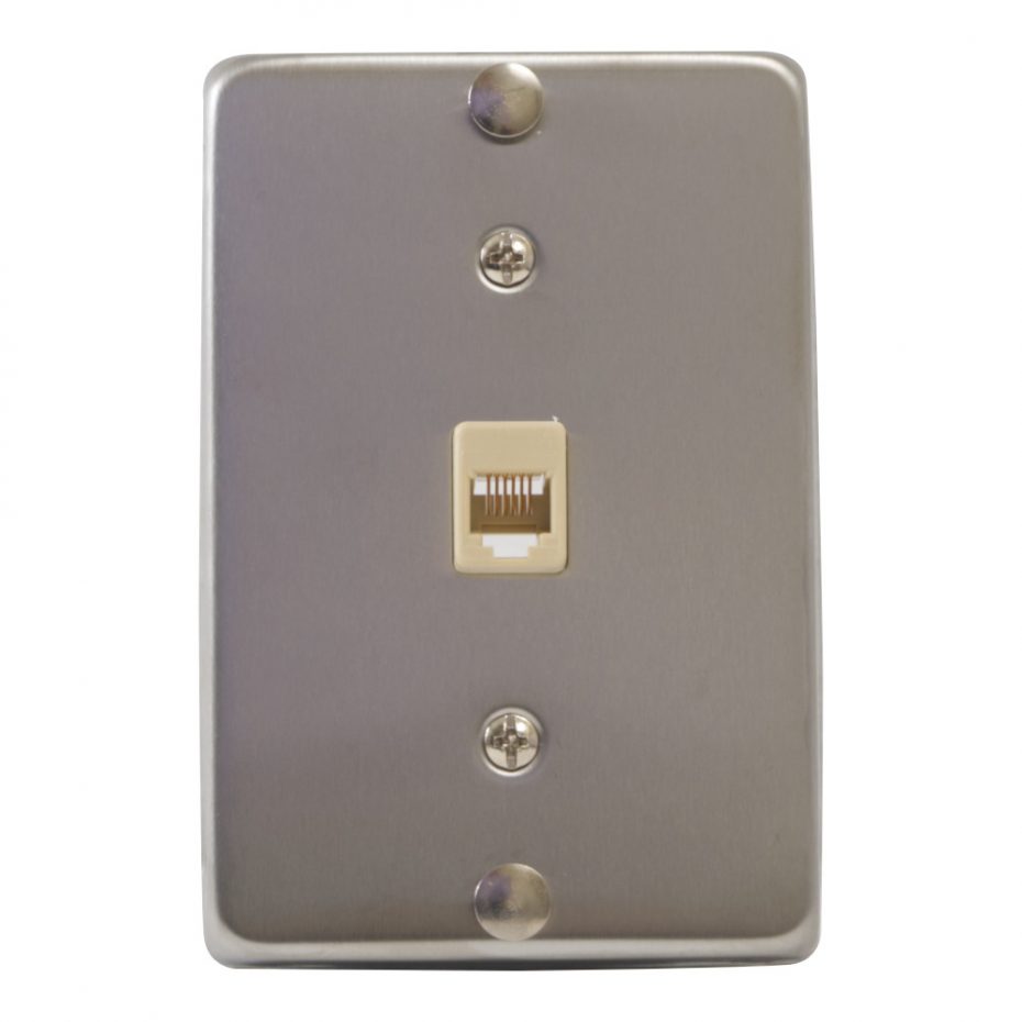 Telephone Faceplate Stainless Steel in 6P6C - ICC