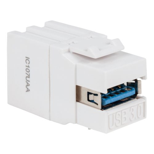 USB 3.0 Modular Coupler in White for HD Style - ICC