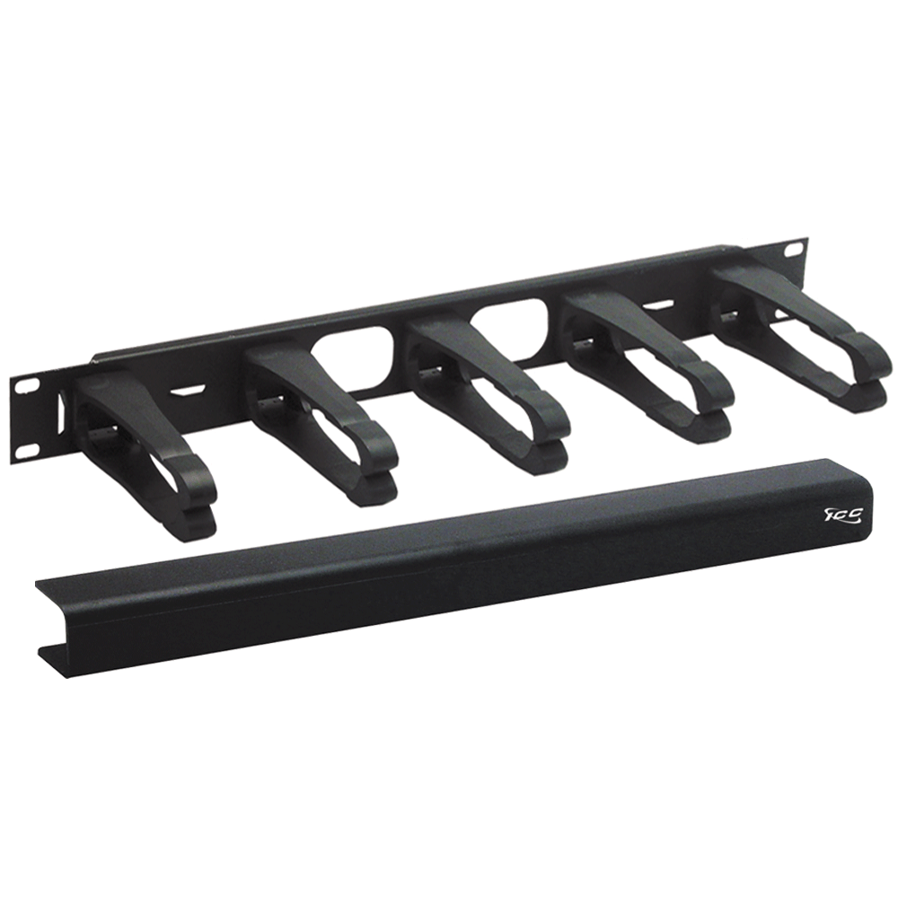 Plastic Interbay Vertical Ring Panel with Cover in 1 RMS - ICC