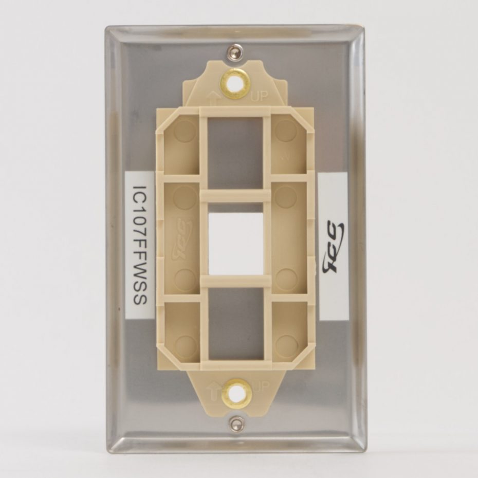 ICC 1-Port Telephone Wall Plate (1 Pack), UL Listed, Stainless Steel ...