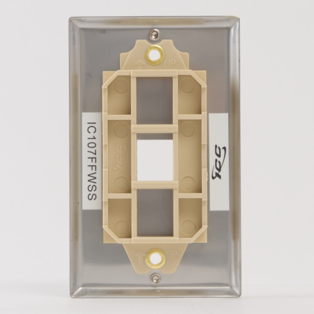 Telephone Stainless Steel Faceplate with 1 Port for EZ®/HD Style and ...