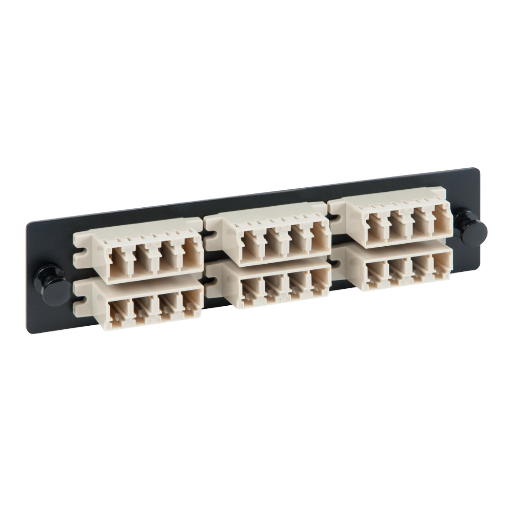 Classic LC-LC Fiber Optic LGX Compatible Adapter Panel with Beige ...
